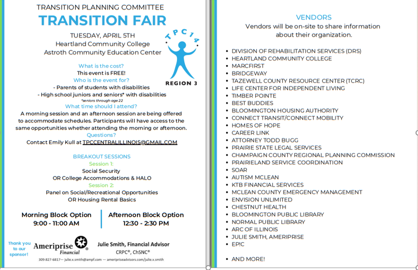 Transition Fair | Central Illinois Down Syndrome Organization